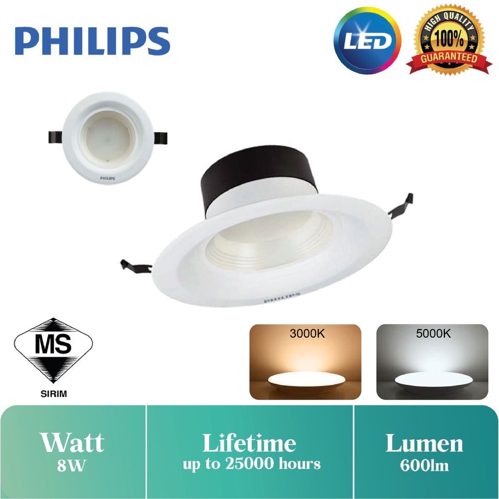 5" PHILIPS LED 8W Downlight SmartBright GEN 2 DN060B 5000K (Daylight ...
