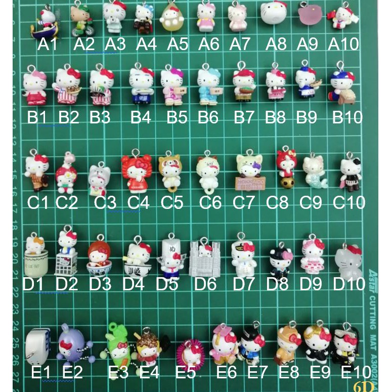 6D KT Hello Kitty Sanrio Keychain Pendant Charm Phone Strap 三丽鸥 堤提猫 凯蒂猫 凯迪猫吉蒂猫 手机吊饰 挂件 钥匙扣 钥匙圈 ...