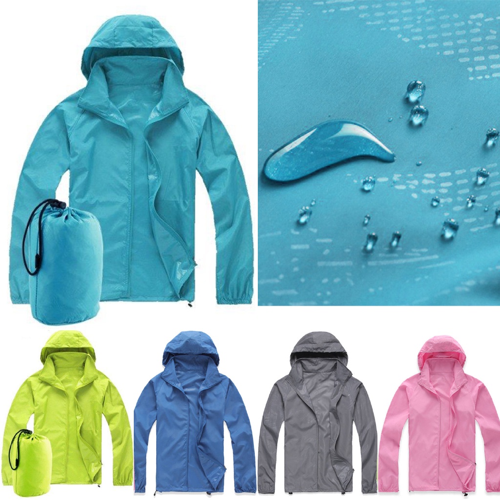 Ultra-thin breathable Skin Coat Rain Cycling Running Hiking Fishing ...