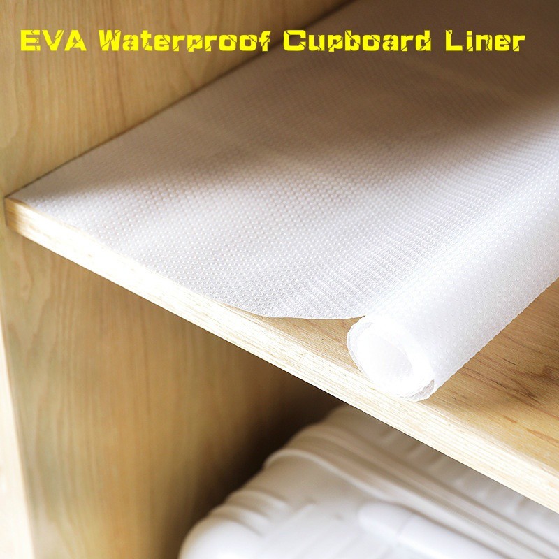 1pc Non Slip Drawer Mat Plastic Shelf Liner Cabinet Pad Rubber Kitchen ...