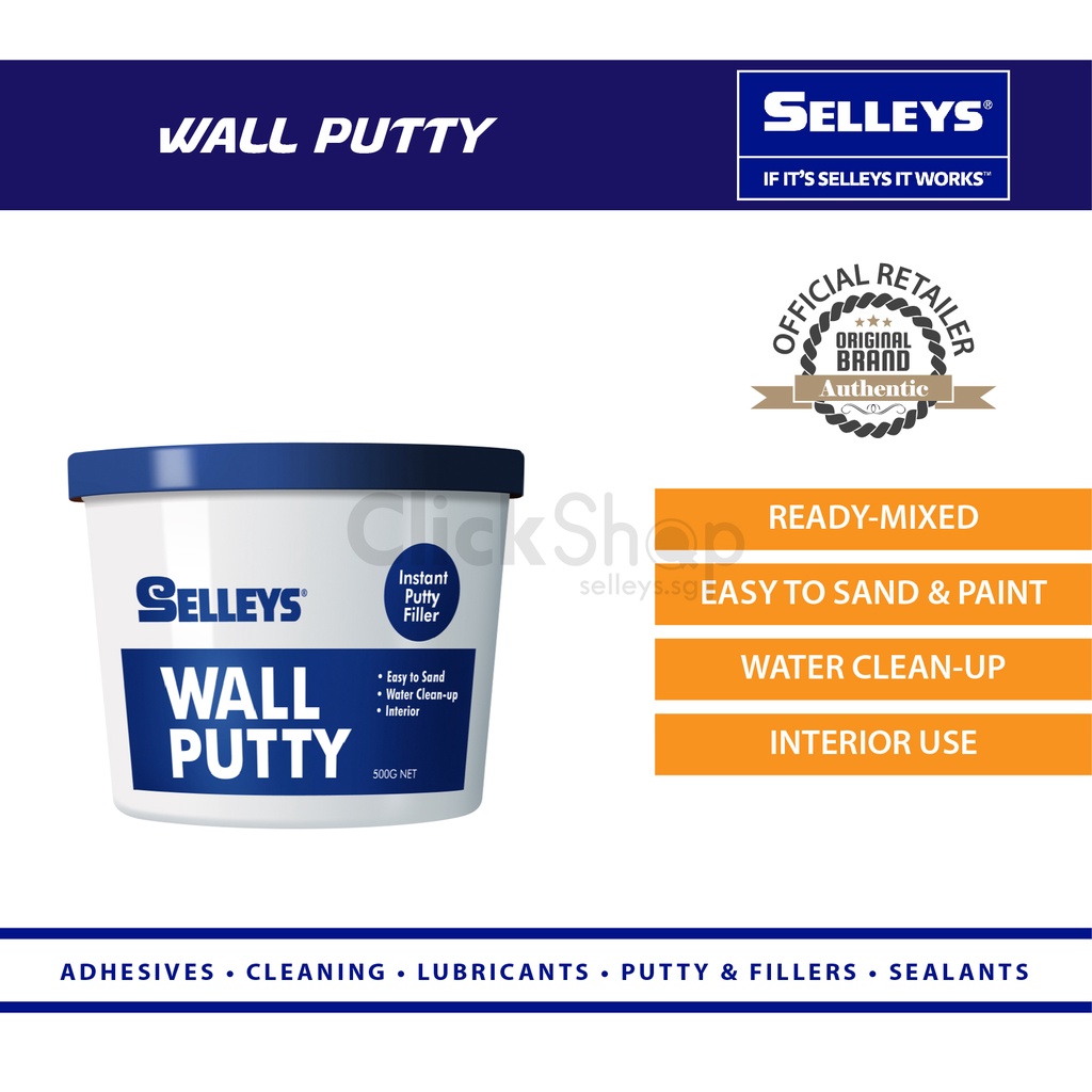 Selleys Wall Putty Filler Ready Mixed Instant Hole Crack Chip Dent Gap ...