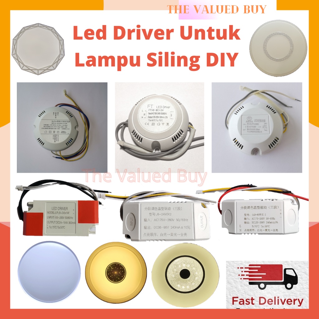 The Valued Buy - Replacement LED Driver For 3-Color LED CEILING LAMP ...