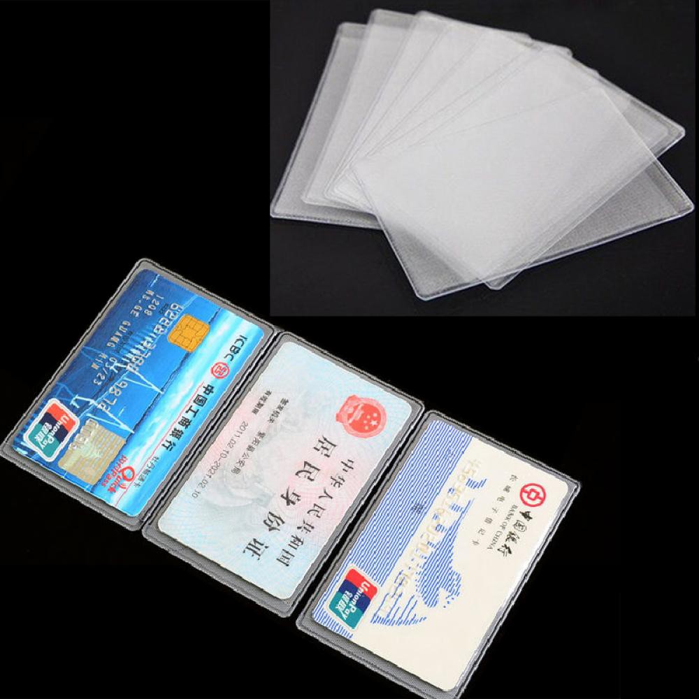 10PCs Business Standard Size Card Holder PVC Credit Card Transparent ...