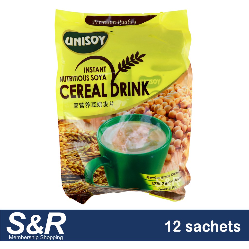 Unisoy Nutritious Soya Cereal Drink 12 sachets Exp: Apr 1 2025 | Shopee ...