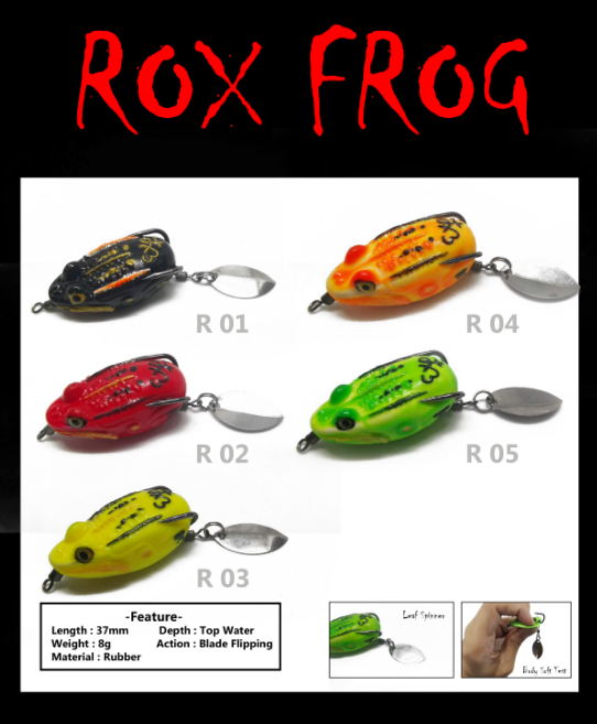 ROX FROG Soft Rubber Frog Expert For Snakehead Hunter Haruan/Toman ...