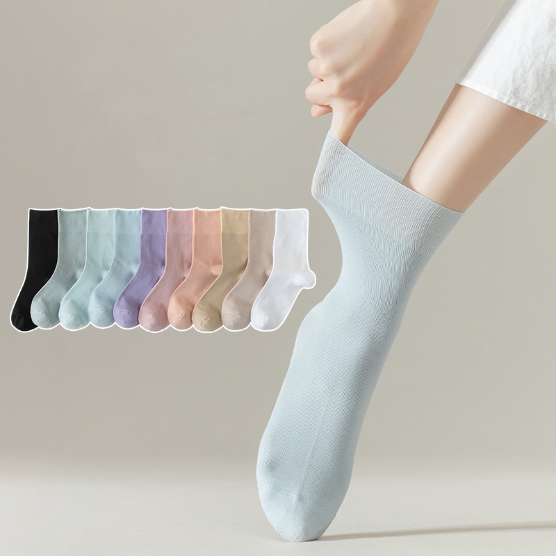 New Summer Macaron Pure Cotton Women's Socks Pure Cotton White Socks ...