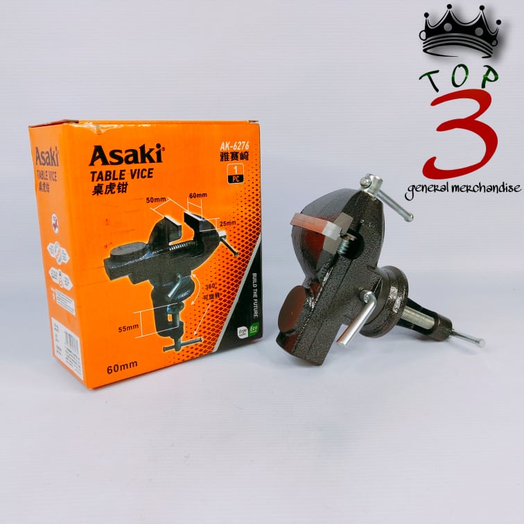 Asaki Mini Bench Vise With Anvil AK6276 ( MINI GATO ) | Shopee Singapore