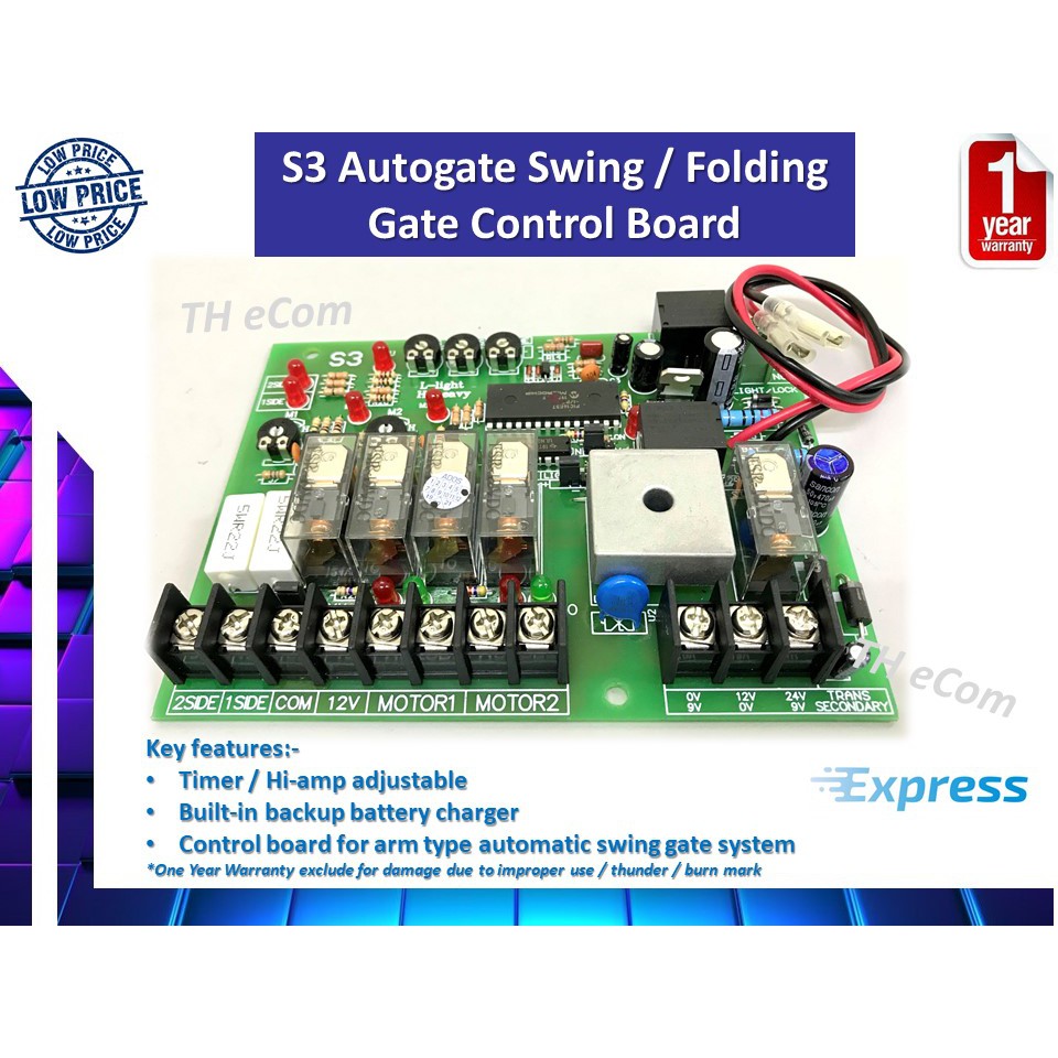 S3 Autogate Swing / Folding Gate Control Board PCB Panel | Shopee Singapore