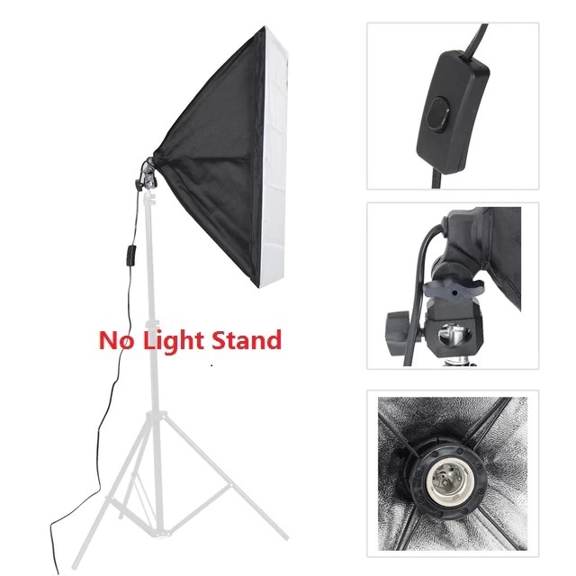 (Ship from SG!)Selens Studio Light Softbox Umbrella 50x70cm E27 Light ...
