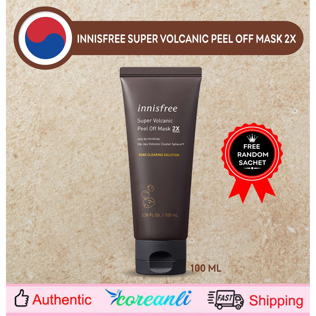 Innisfree Super Volcanic Peel Off Mask 2X 100ml (Full Size) + FREE ...