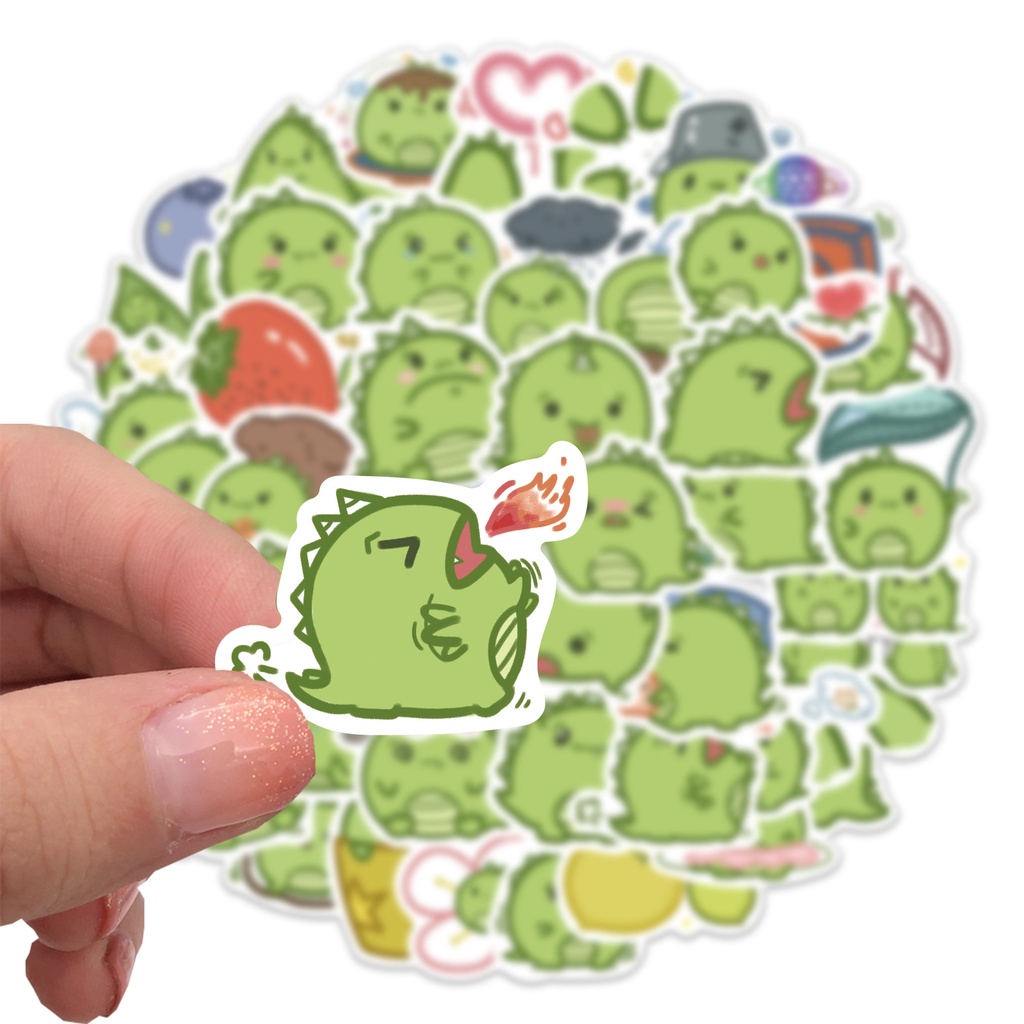 50PCS Hand Drawn Cartoon Dinosaur Stickers For Notebooks Sketchbook ...