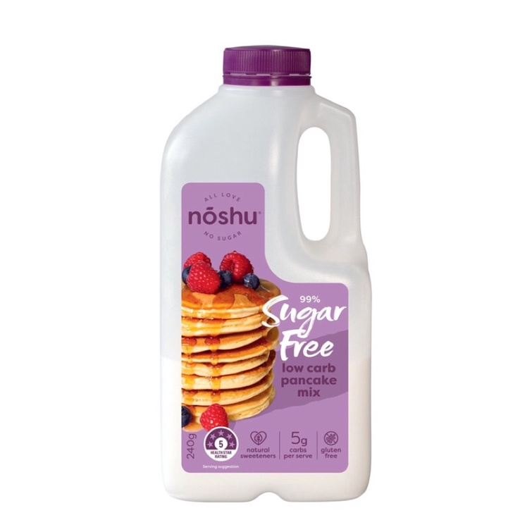 NOSHU 99% sugar free low carbs/ Protein pancake mix (NO SUGAR) | Shopee ...