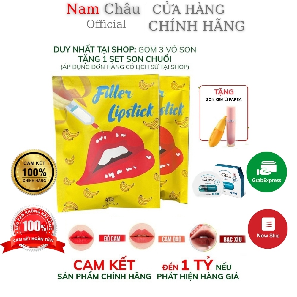 [Free 1c Mask] Banana Filler Lipgloss Collagen Lipstick PAREA Set 2 NPP ...