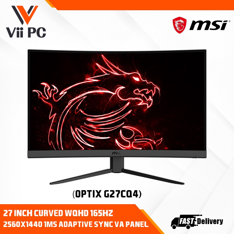 MSI 27-inch Optix G27CQ4 WQHD Curved Gaming Monitor | Shopee Singapore