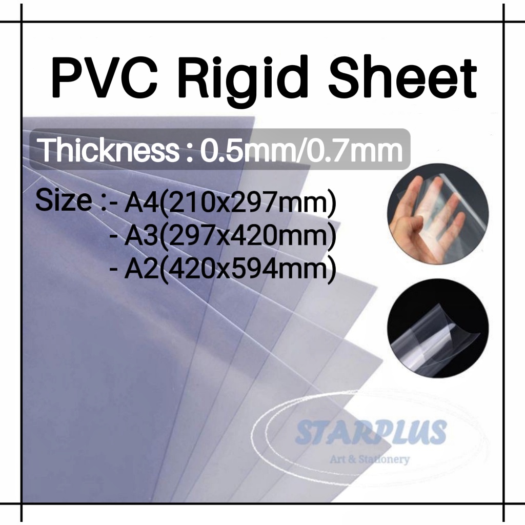 (Starplus) PVC Rigid Sheet (DIY/Modeling Material/Craft) A4/A3/A2 size ...