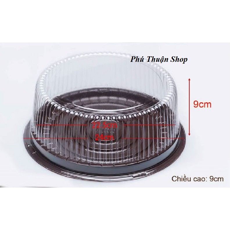 10 ROUND CAKE BOXES WITH BLACK BASE A024, JAR SIZE 20 CM X 20 CM X 8.5 ...
