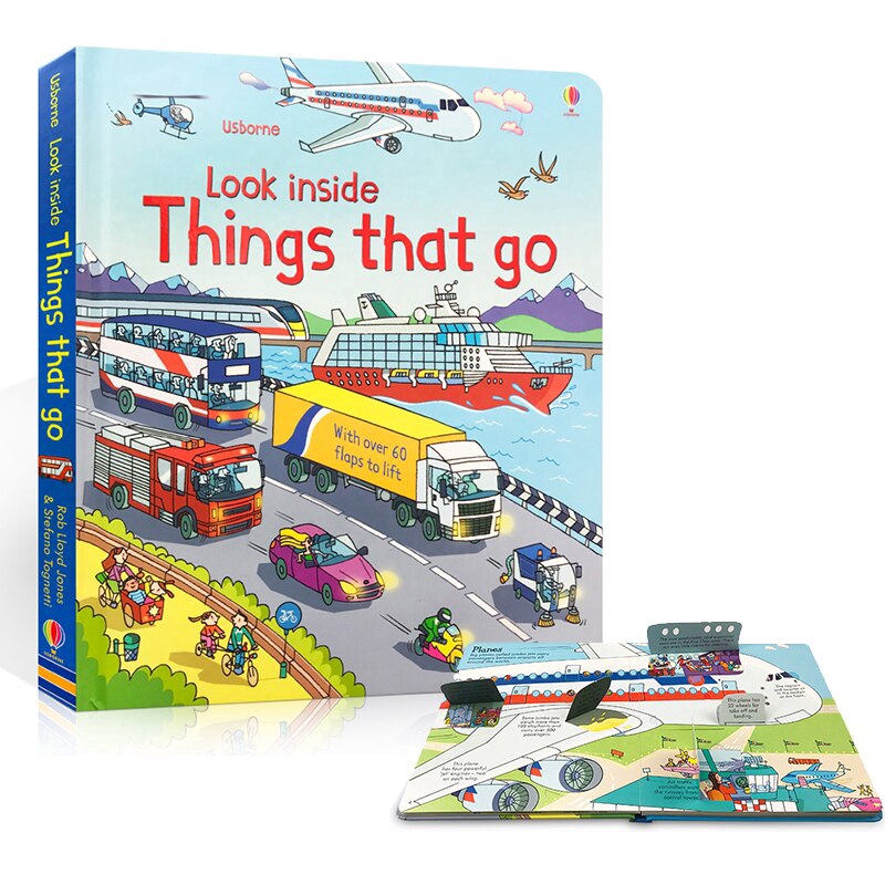 3D Usborne Look Inside Things That Go Picture Education Kids Hard Cover ...