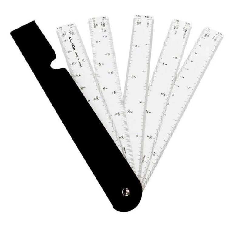 Uchida Butterfly Fan Scale Ruler | Shopee Singapore