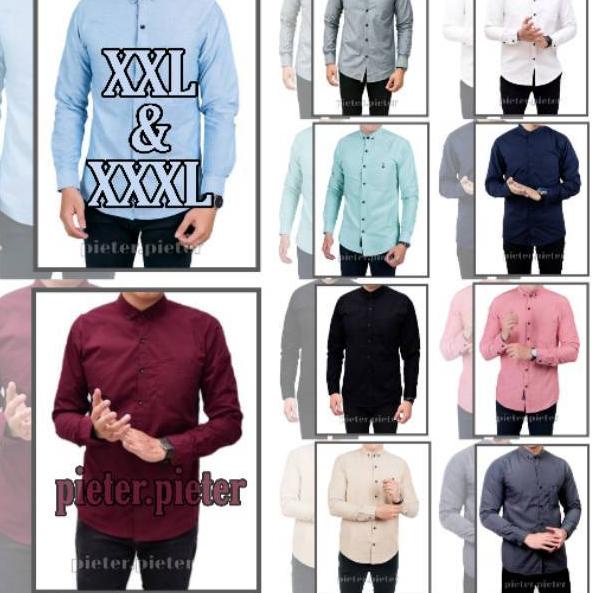 KEMEJA Gv Most Popular Terhitz men's long shirt gatlemen navy blue ...