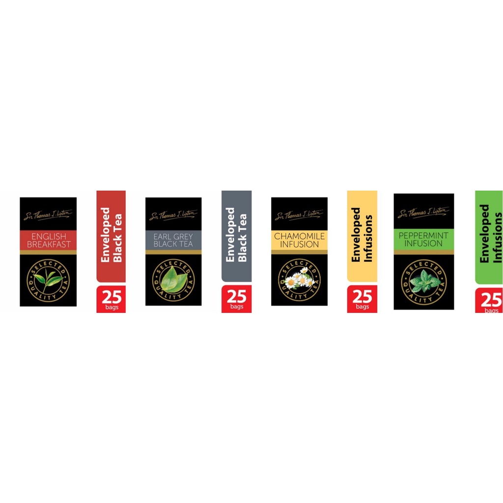 Sir Thomas J tea. Lipton 25 bags: English Breakfast, Peppermint ...