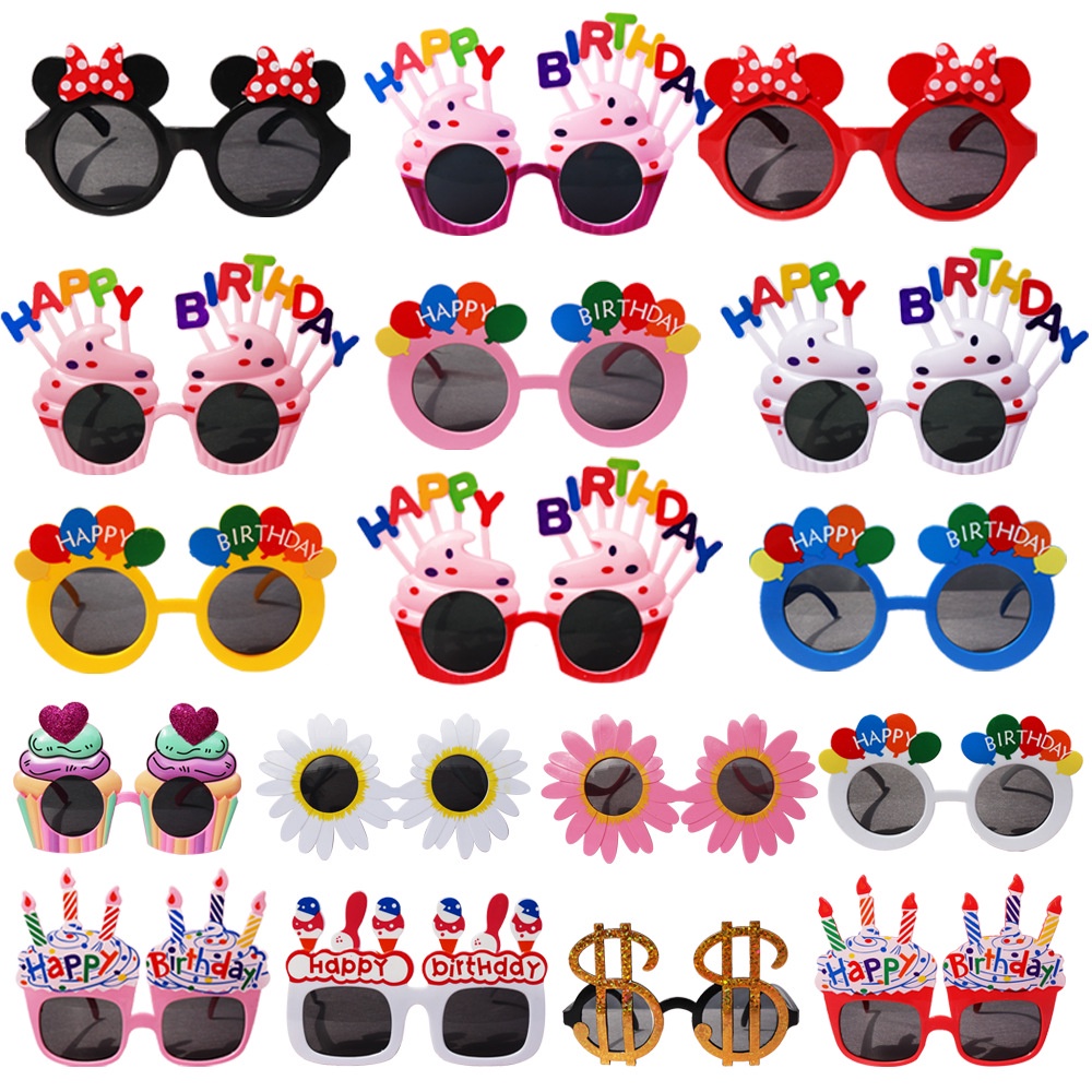 Funny Happy Birthday Glasses Creative Birthday Cake Eyeglasses for Kids ...