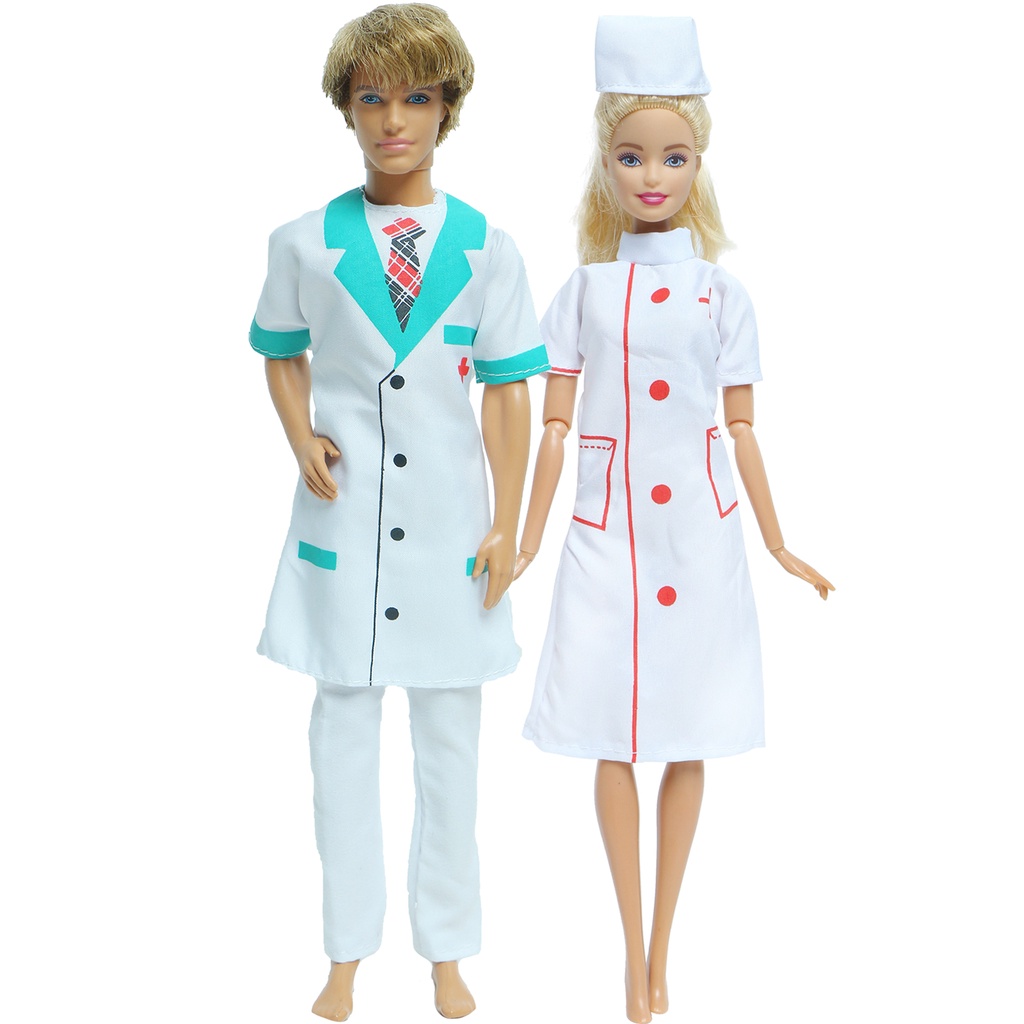 Doctor Clothes for Barbie Doll Ken Nurse Doctor Career Hospital White ...