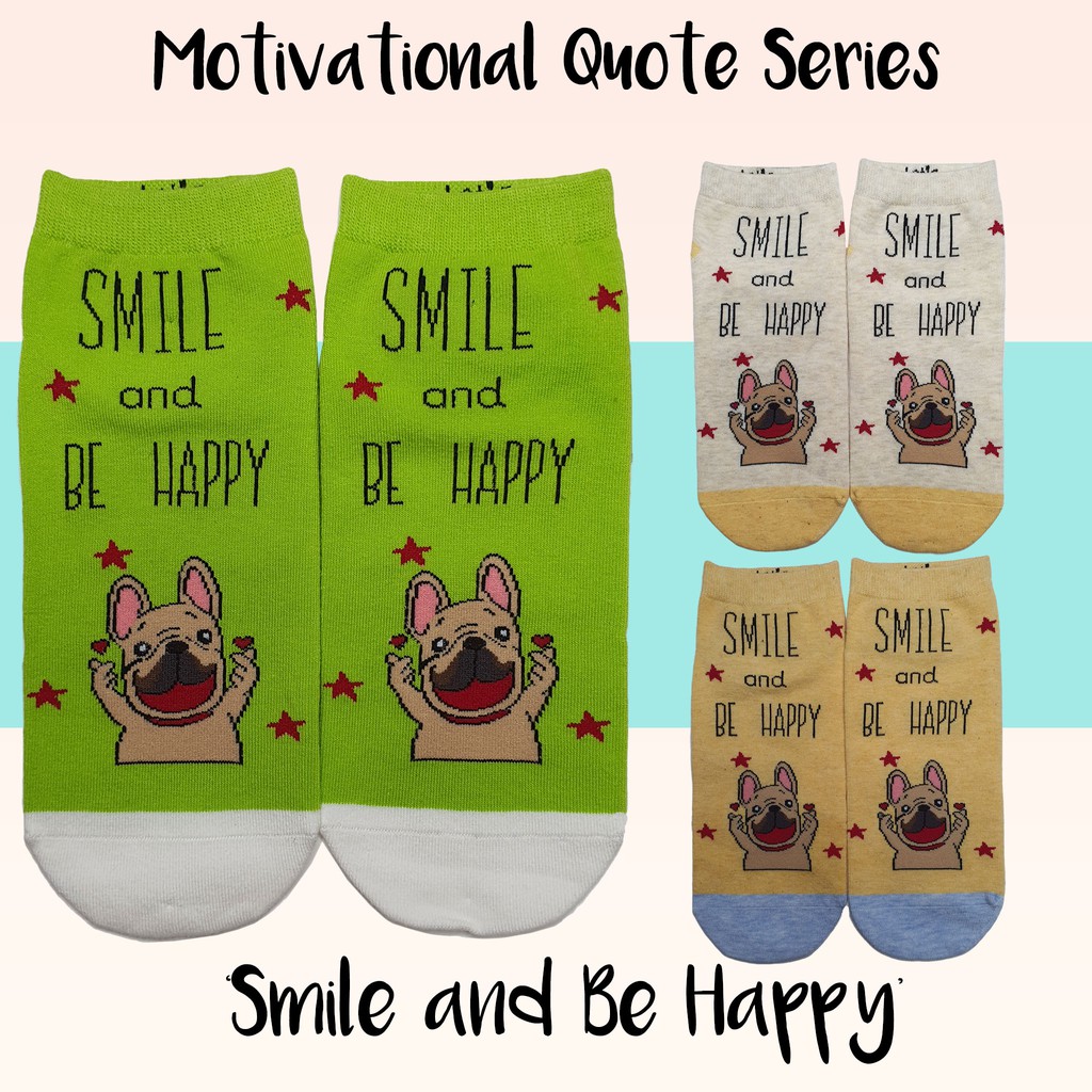 [Kawata] Motivational Quote Socks Series for Women / Cute Socks / Adult ...