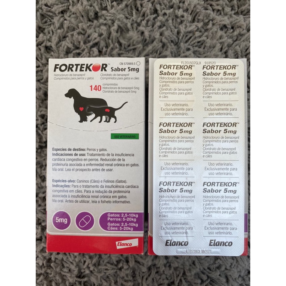 Fortekor 5mg JPN/Euro ver Benazepril HCl, with box | Shopee Singapore