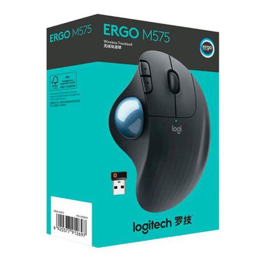 M575 Wireless Dual Mode Trackball Mouse Advanced Optical Tracking Mice ...