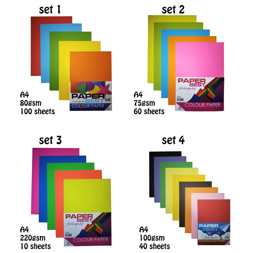 A4 Paper Best Color Paper / Colour Paper / Glitter Paper / Foil Card 75 ...