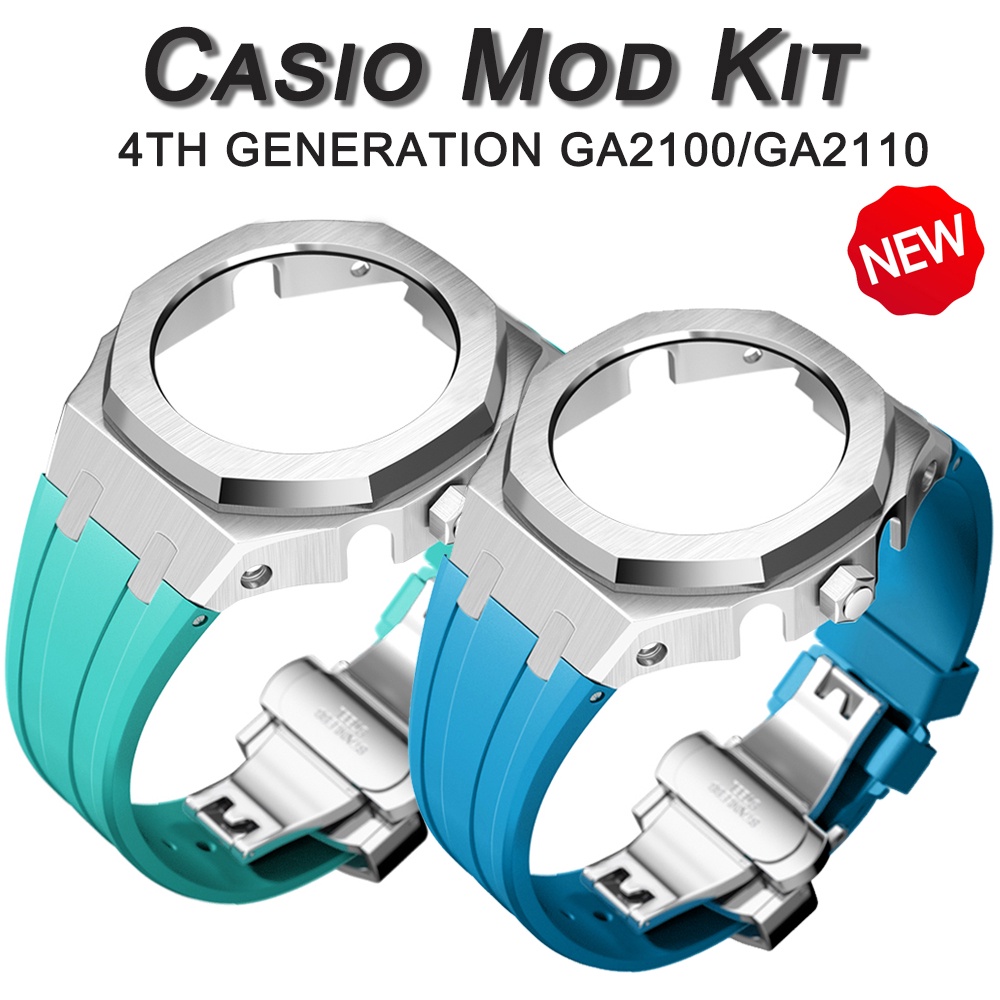 for GA2100Modification Mod Kit GEN4 Metal Bezel 4th Generation Rubber ...