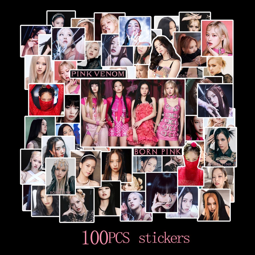 100pcs Set Kpop Blackpink Album Stickers Lisa Jennie Idol Sticker