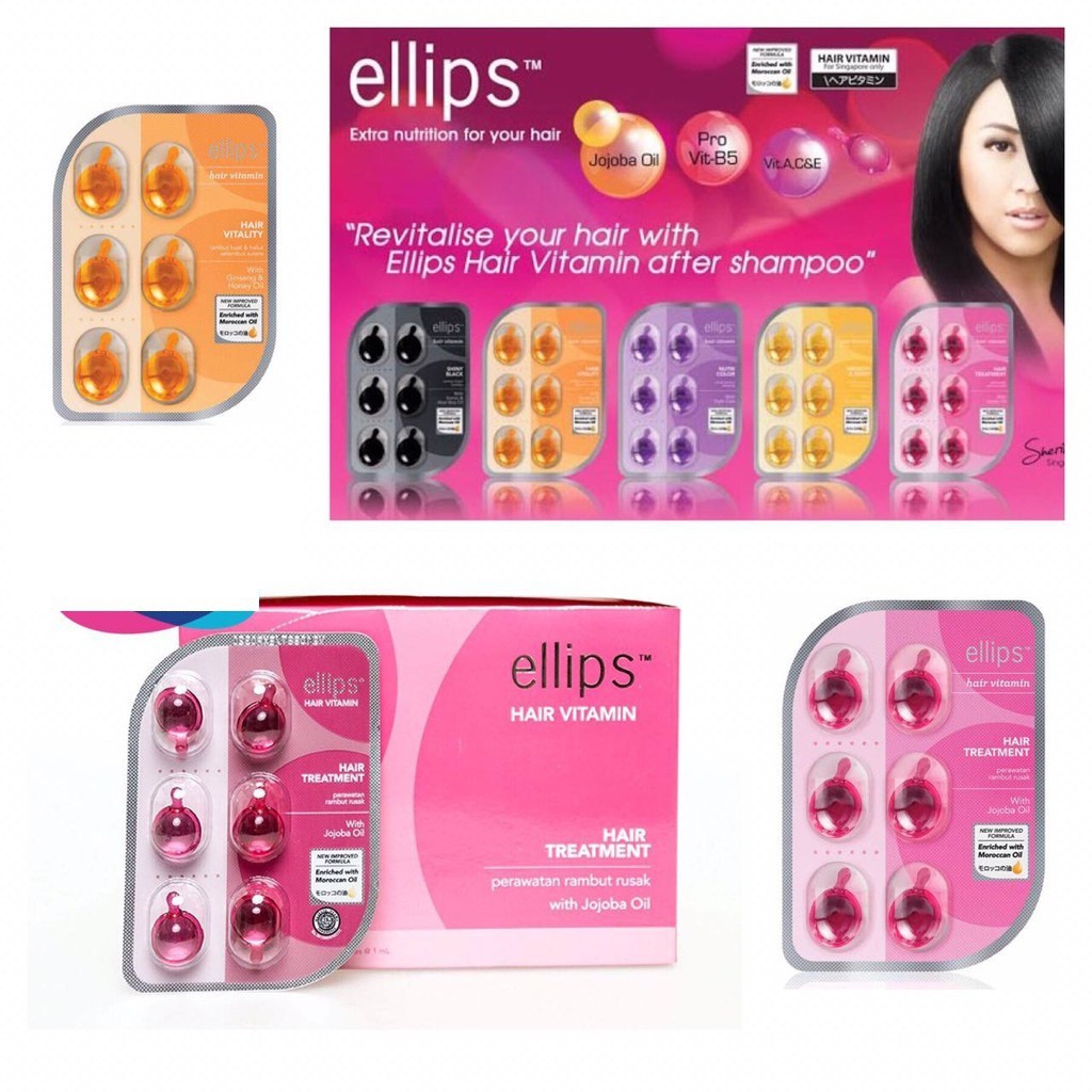 Ellips Hair Vitamin Hair Treatment Vitamin Rambut (Harga untuk 1papan ...