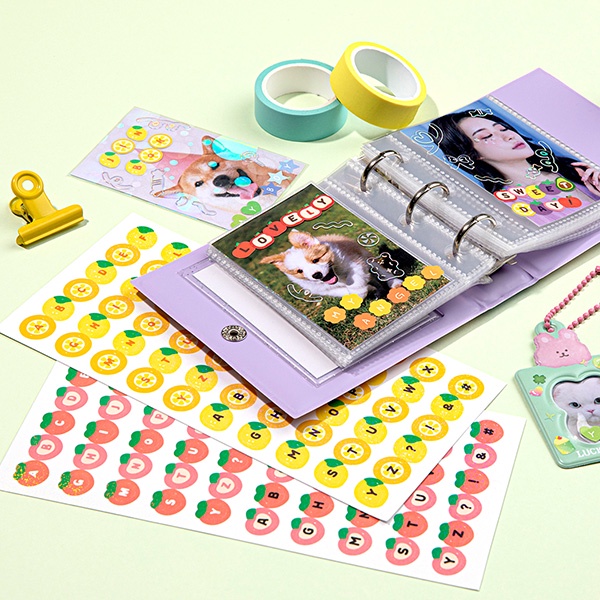 Daiso Korea New Mini Alphabet Stickers/Toploader Deco Sticker Korea ...