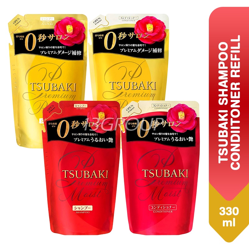 Tsubaki Premium Moist / Repair Shampoo / Conditioner Refill, 330ml ...