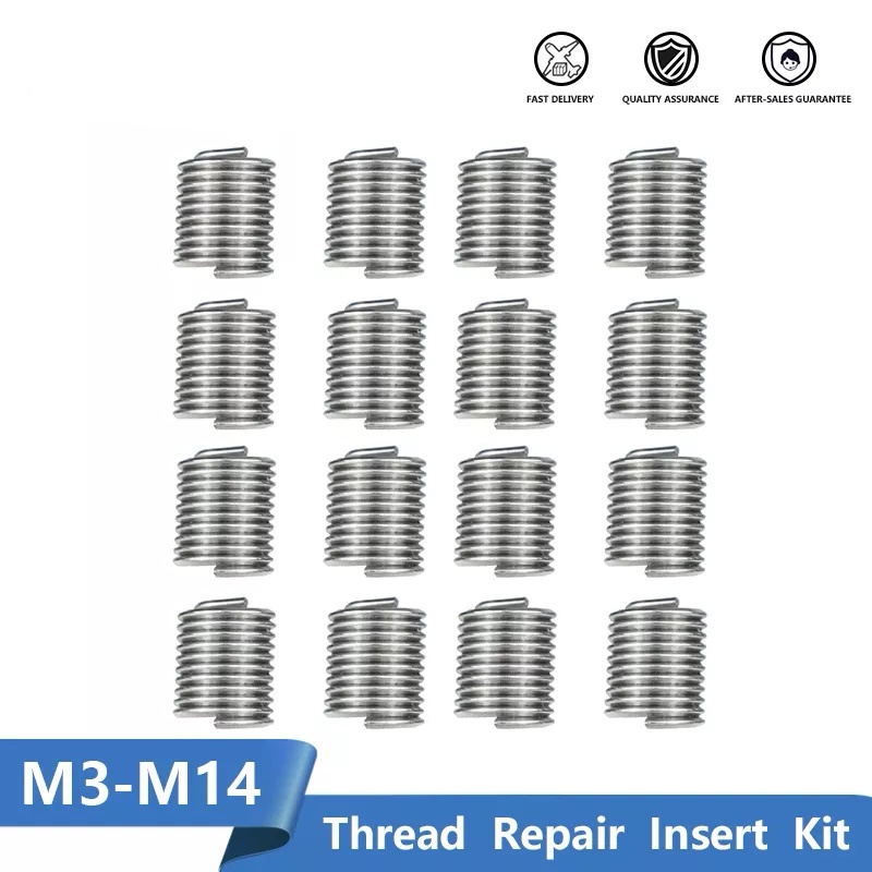 M4 M 5M6 M8 M10 M12 M14 x 1.0 1.25 Stainless Steel Helicoil Thread ...