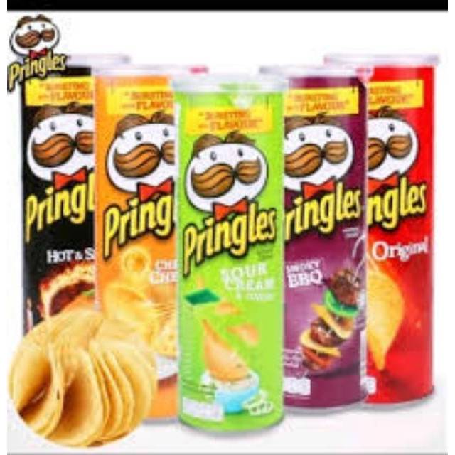 Pringles 107gr potato chips crips original potato chips free packing ...