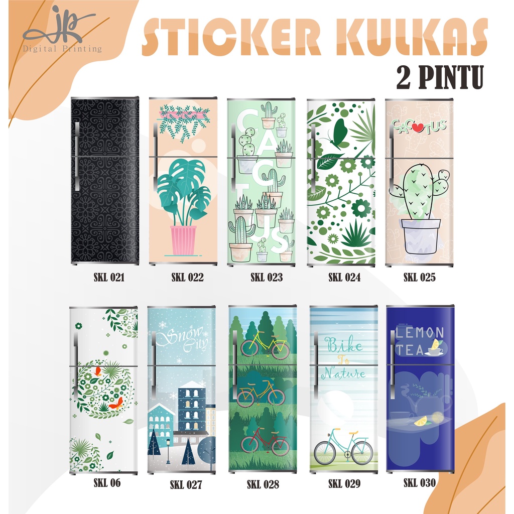 1-door Refrigerator Sticker And Minimalist 2-door Refrigerator Sticker ...