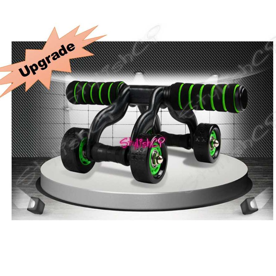 4 Wheels MuteMuscle Exercise Abdominal Wheel Fitness Gym Workout ...