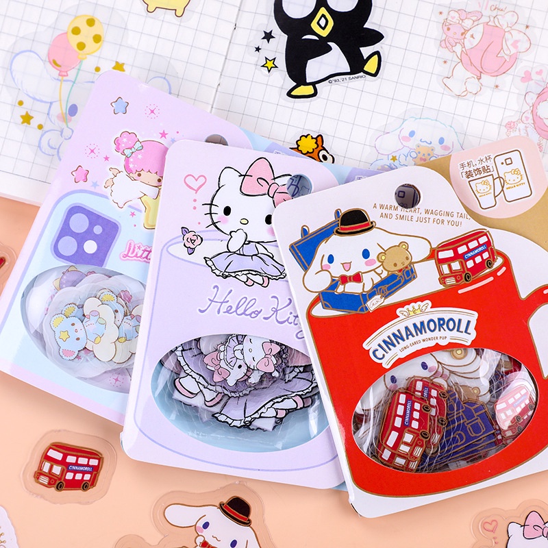 Sanrio Waterproof Sticker Cute Cartoon DIY Stickers Diary Laptop ...