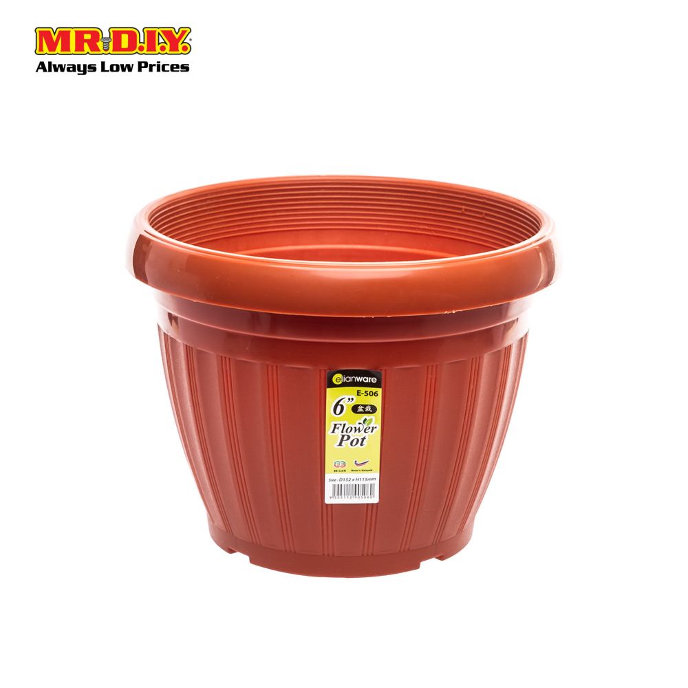 ELIANWARE Plastic Flowerpot (terracotta) | Shopee Singapore