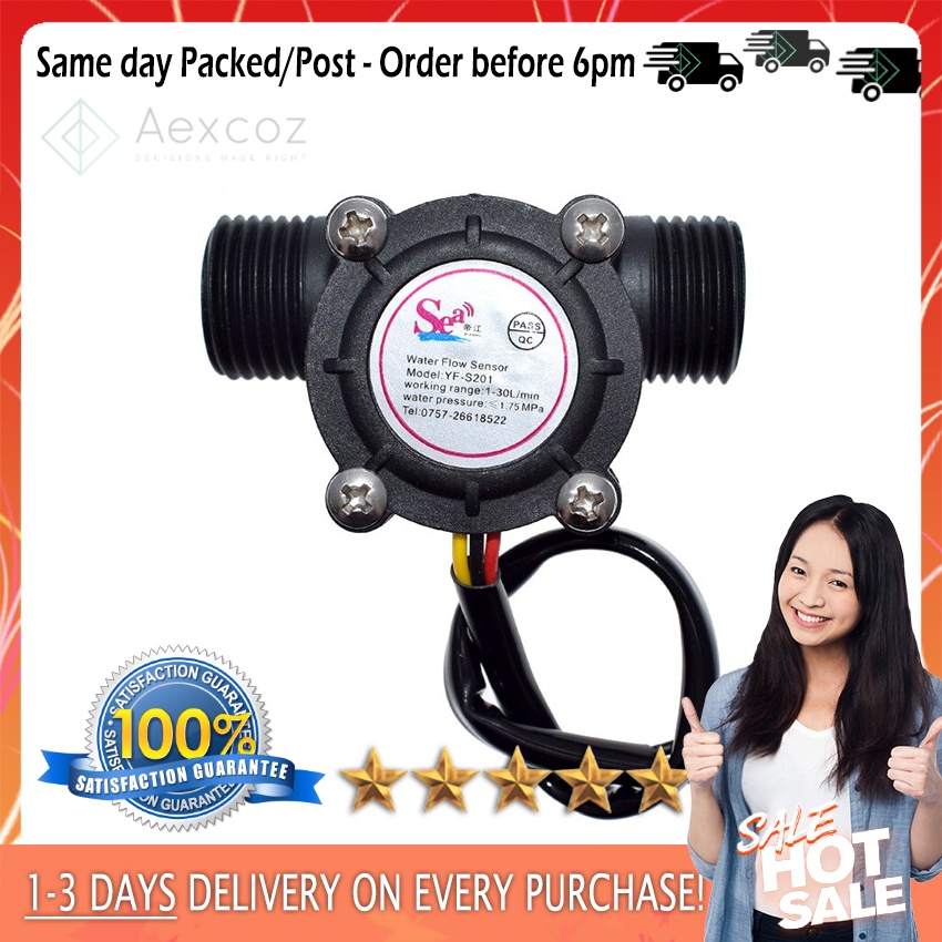 🔥[READY STOCK Local Seller]🔥 ORIGINAL Water flow sensor flowmeter Hall ...