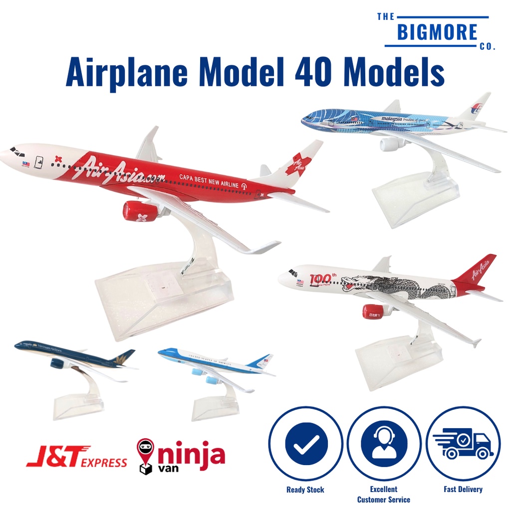 Mid Year 40 Models NEW Airplane Model Diecast Metal Kapal Terbang ...