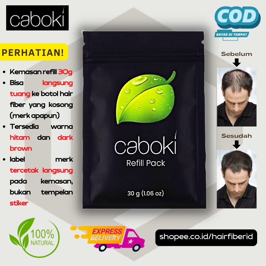 Caboki Refill Bag 30g Hair Fiber Refill Packaging Fast Effective ...