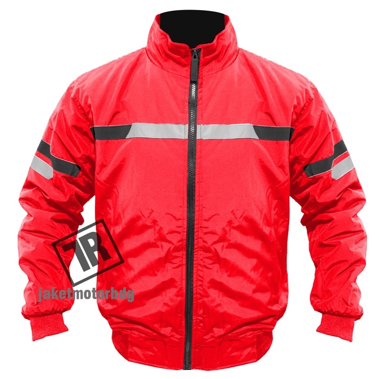 MERAH Red WindDRY Motorcycle Bomber Jacket | Shopee Singapore