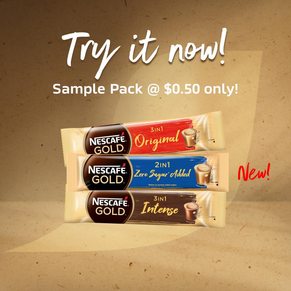 [Sample] Nescafe Gold 2in1 Zero Sugar | Shopee Singapore