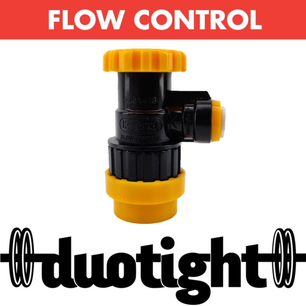 duotight 8mm x Flow Control Ball Lock Disconnect (Liquid Black + Yellow ...