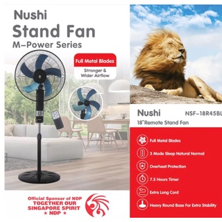 Nushi 18" Stand Fan 18 inch Metal Blade Stand Fan with Remote NSF ...