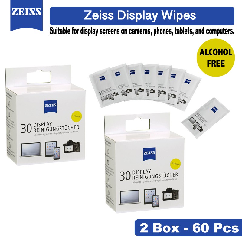 Zeiss Display Lens Cleaning Wipes Bundle ( 2 Box of 30pcs ) - New ...