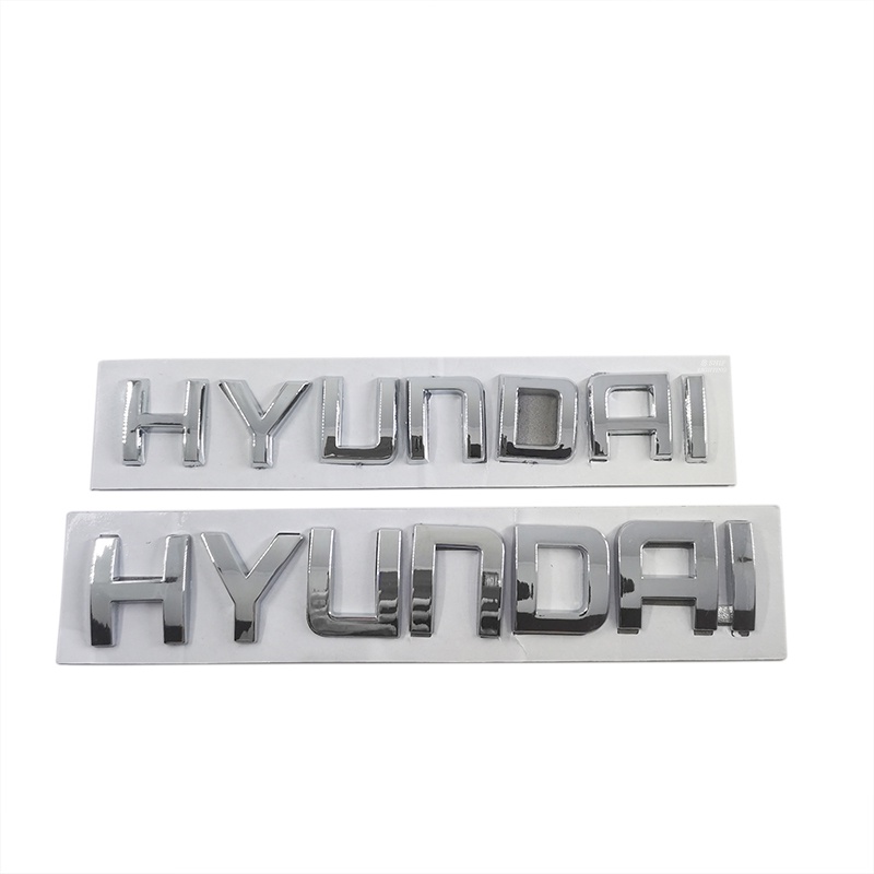 1 x ABS Chrome HYUNDAI Logo Letter Car Auto Side Rear Trunk Emblem ...